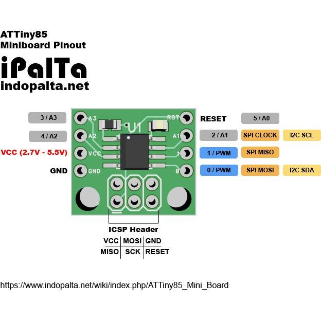 Jual ATTiny85 Minimum System Arduino Compatible | Shopee Indonesia