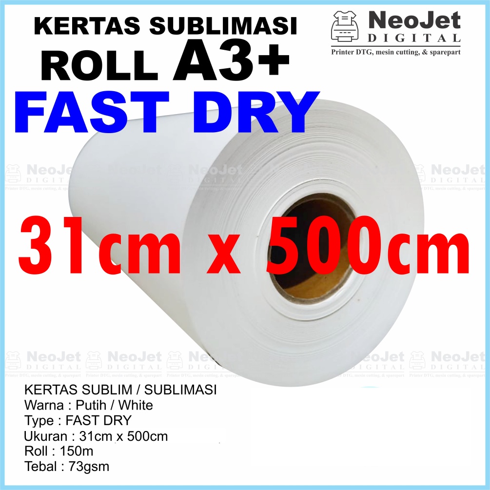 Jual Kertas Sublim FASTDRY / STICKY Sublime Sublimation Sublimasi ...