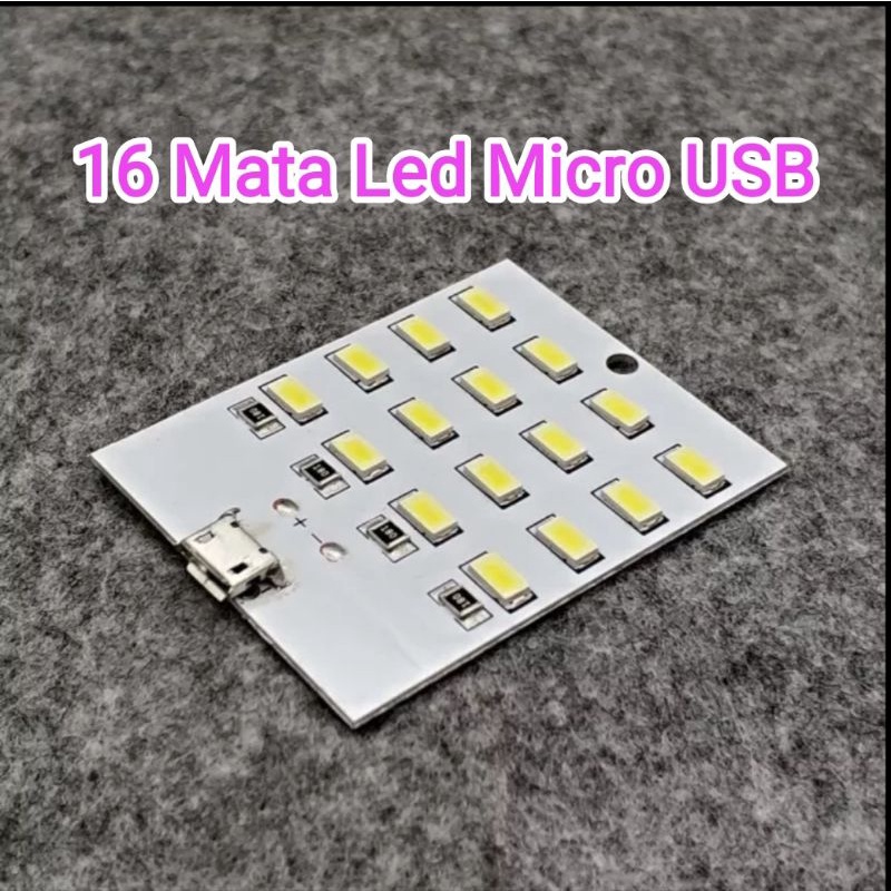 Jual Lampu led micro usb 16 mata led lampu darurat/camping | Shopee ...