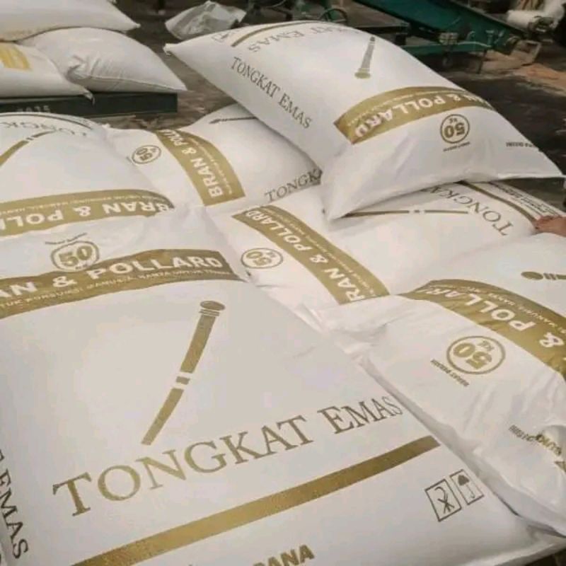 Jual Pollard Brand Gandum polard cap Tongkat Emas ecer /kg | Shopee ...