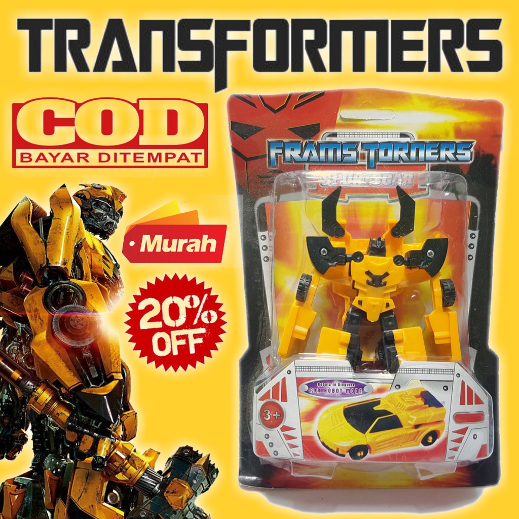 Jual Mainan Robot Transformer Kuning Bumblebee Berubah Mobil Oct 8242 ...