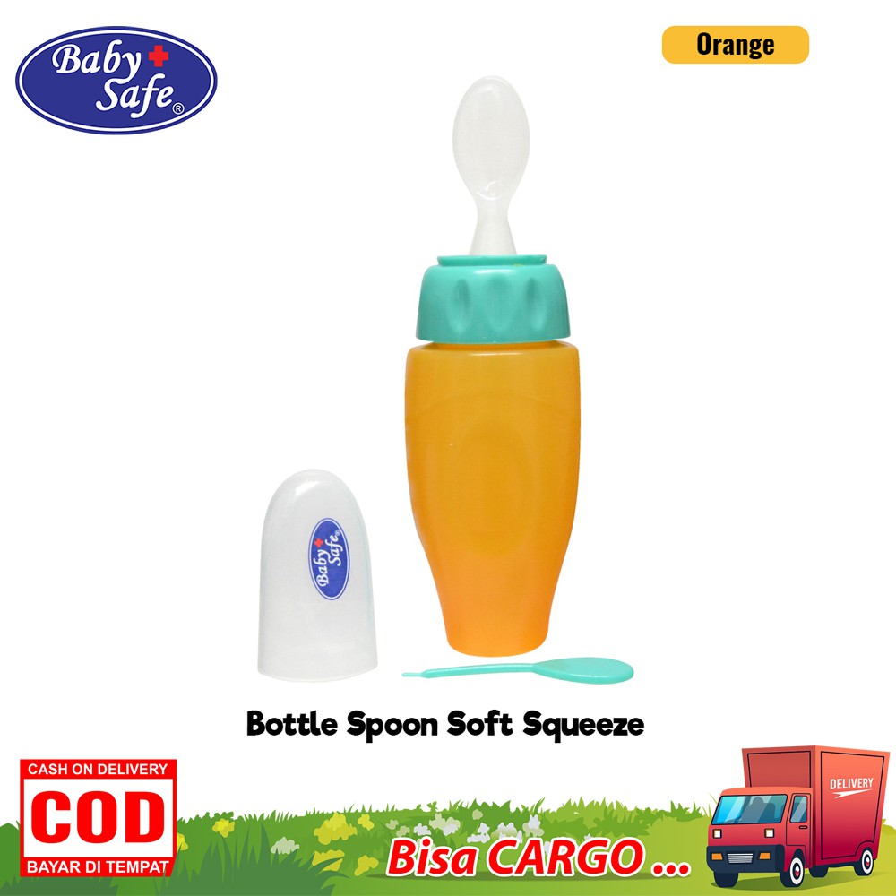 Jual Baby Safe Bottle Spoon Soft Squeeze Baby Food Feeder Botol Sendok Makan Bayi MPASI ( JP029 ...