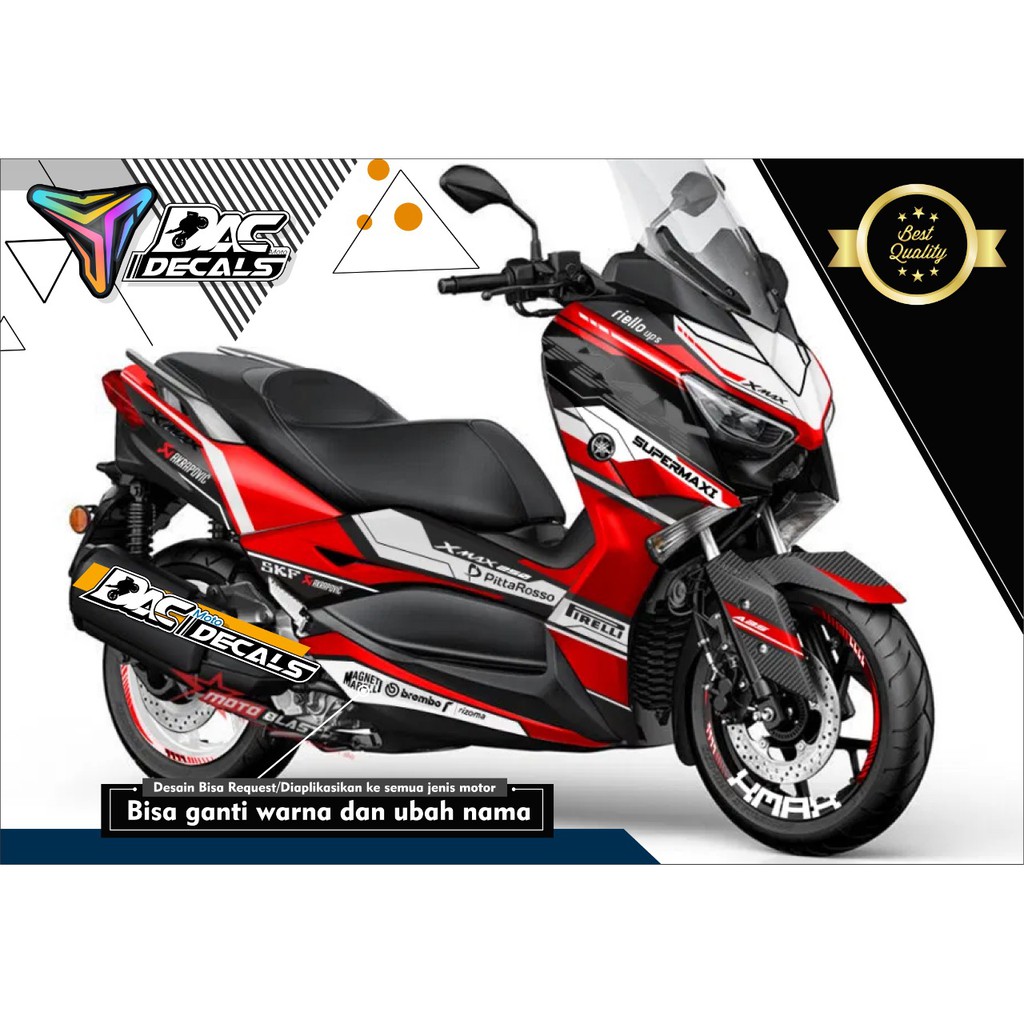 Jual Sticker decal full body Yamaha Xmax Grafish Merah | Shopee Indonesia