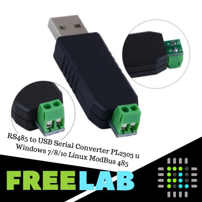 Jual RS485 to USB Serial Converter PL2303 u Windows 7/8/10 Linux ModBus 485 | Shopee Indonesia