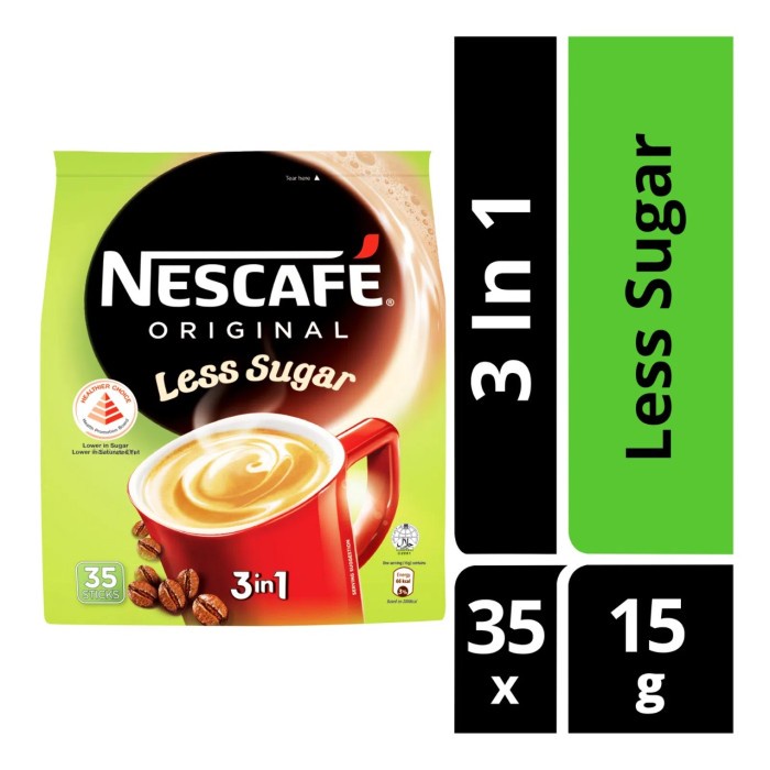 Jual Nescafe 3 in 1 Instant Coffee - Original (Less Sugar) | Shopee ...