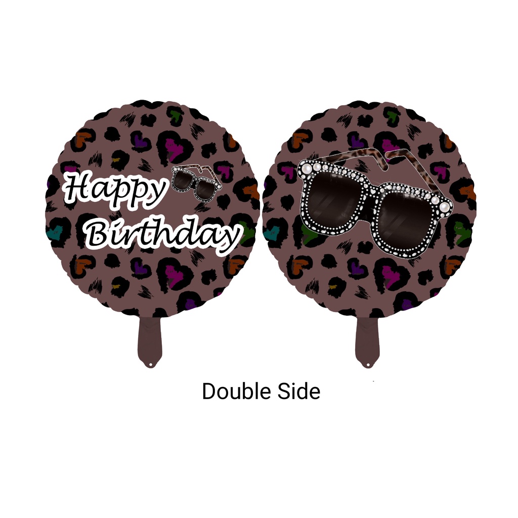 Jual Balon Foil Bulat HBD / Happy Birthday Shining Diamond Glasses ...