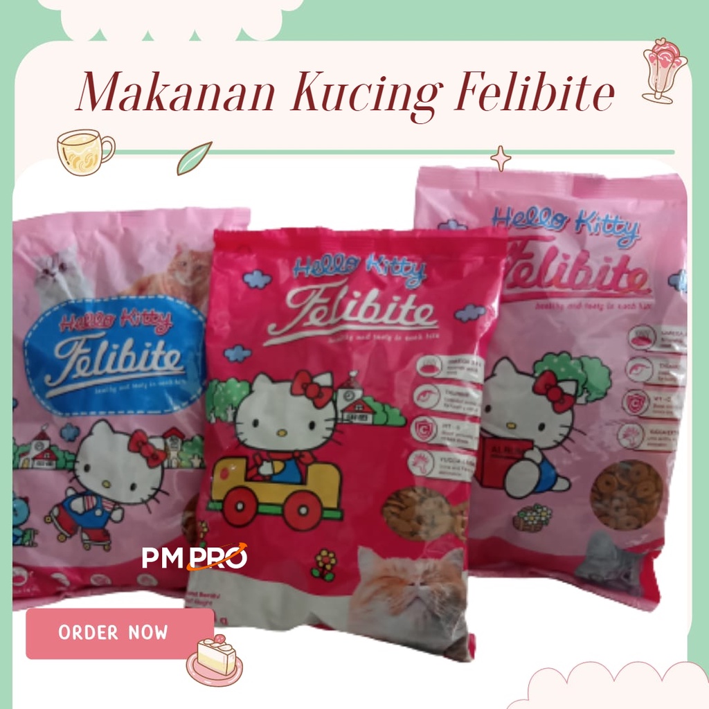 Jual Makanan Pakan Kucing Kering Felibite Hello Kitty 500 Gram Bentuk ...
