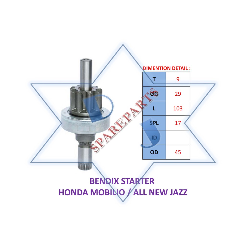 Jual BENDIX STARTER MOBILIO ALL NEW JAZZ | Shopee Indonesia