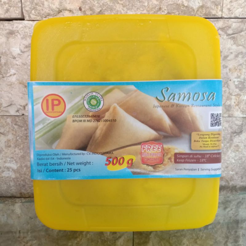 Jual Indo Pertama Samosa isi 25 pc free container box | Shopee Indonesia