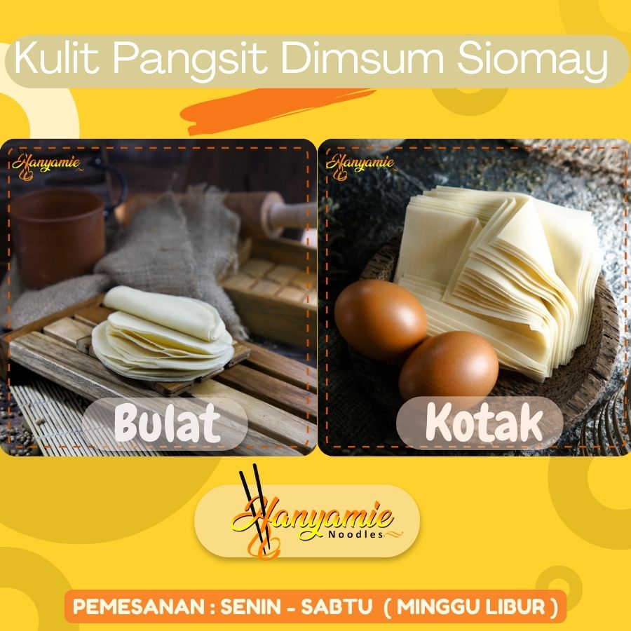 Jual kulit pangsit dimsum siomay bulat kotak | Shopee Indonesia