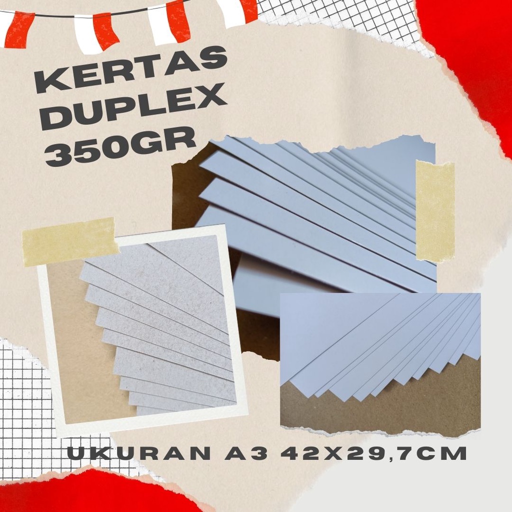 Jual Kertas Duplex 350GR Ukuran A3 42x29,7cm. | Shopee Indonesia