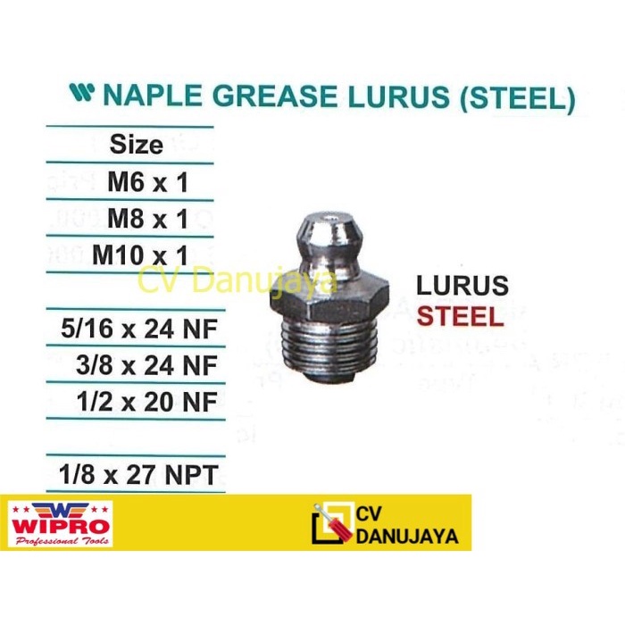 Jual Naple Nipel Napple Napel Nepel Grease Oli Oil Grease Lurus Besi ...