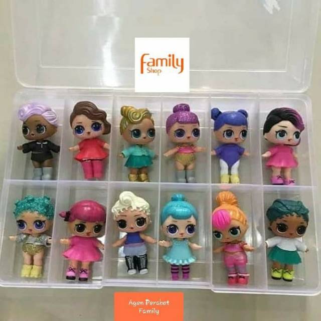 Jual Kotak Box Sekat 12 Boneka LOL Dolls Benang Jahit Aksesoris Diecast ...