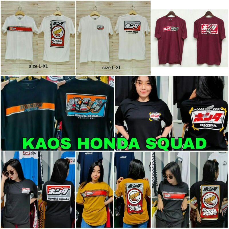 Jual KAOS HONDA SQUAD / HONDA MBOIS / KAOS ORIGINAL HONDA GANK / KAOS CB RACING MURAH / C70 GL ...