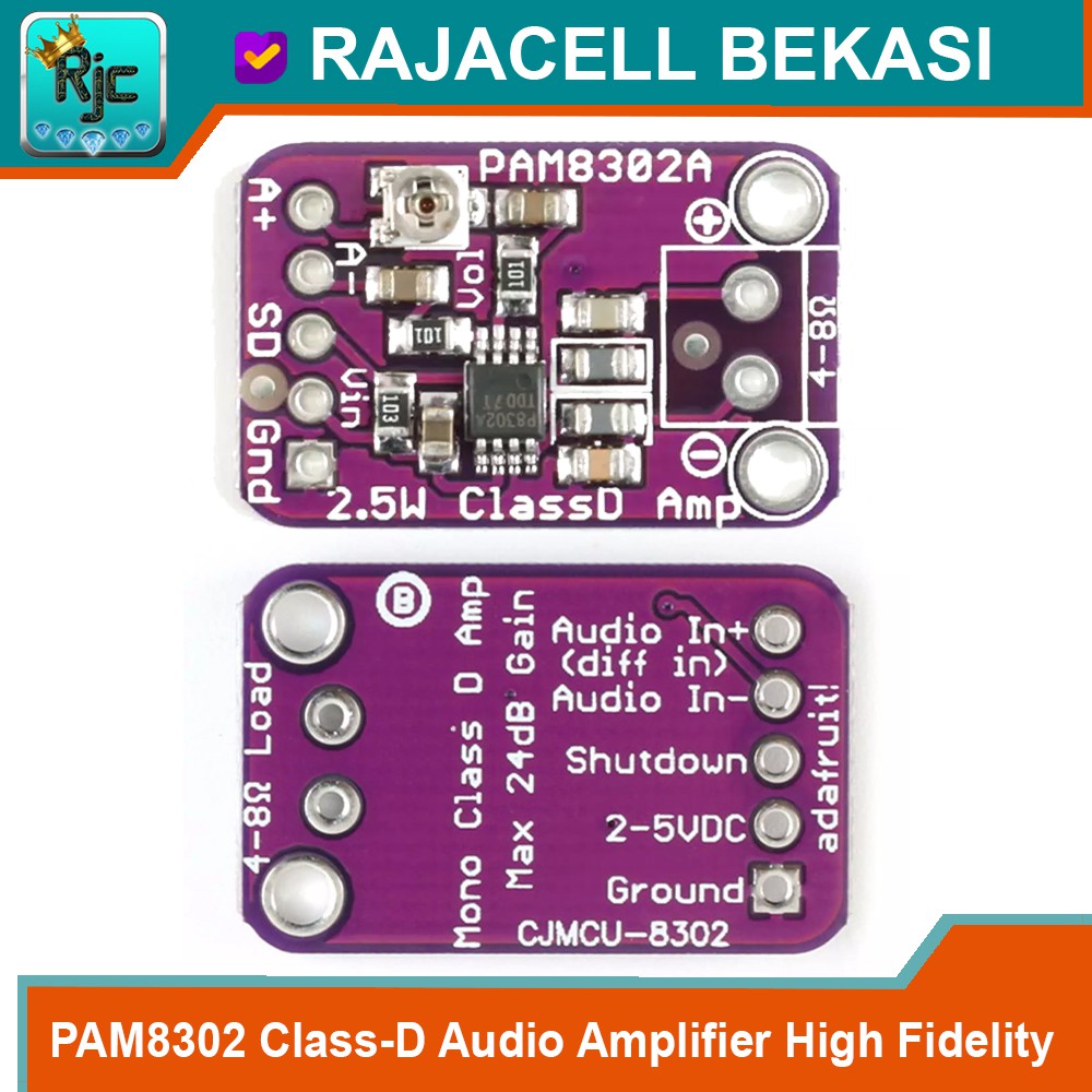 Jual PAM8302 Adafruit 2.5W Class D Single Channel Audio Amplifier Board ...