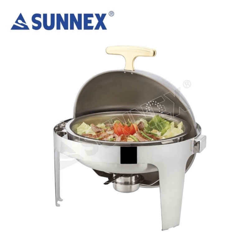 Jual Sunnex Pemanas Roll Top Bulat 4,5 Lt | Chafing Dish Pemanas Bulat ...