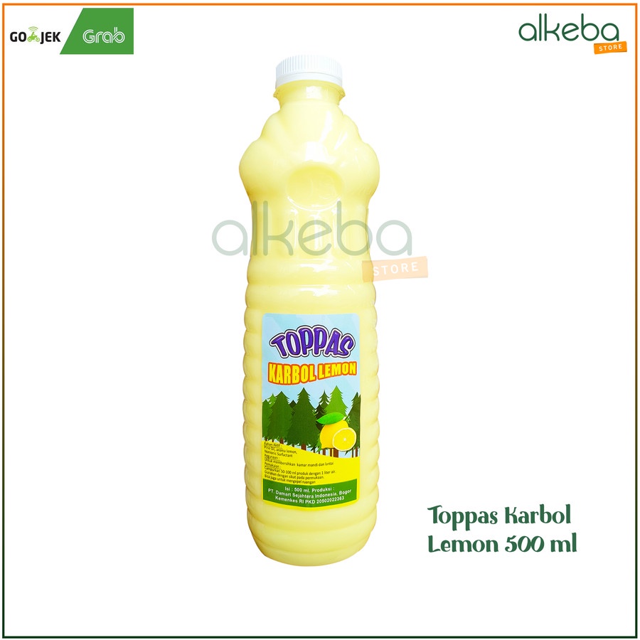 Jual Toppas Karbol Lemon 500 ml botol Sabun Cuci Lantai anti serangga ...
