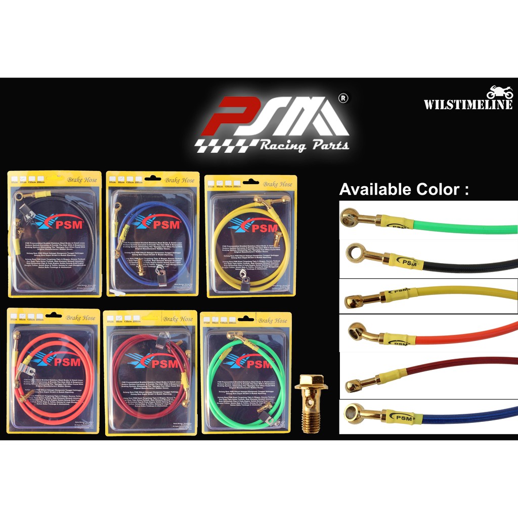 Jual Kabel / Selang Rem Disc PSM ukuran 95cm / 950mm | Shopee Indonesia