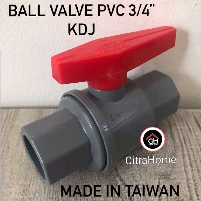 Jual Ball Valve PVC 3/4” KDJ Made in Taiwan | Shopee Indonesia