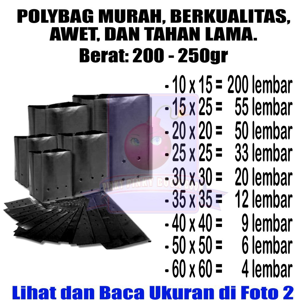 Jual Polybag Product Terlaris ! Polybag Polibag Polibeg Polibek Kantong ...