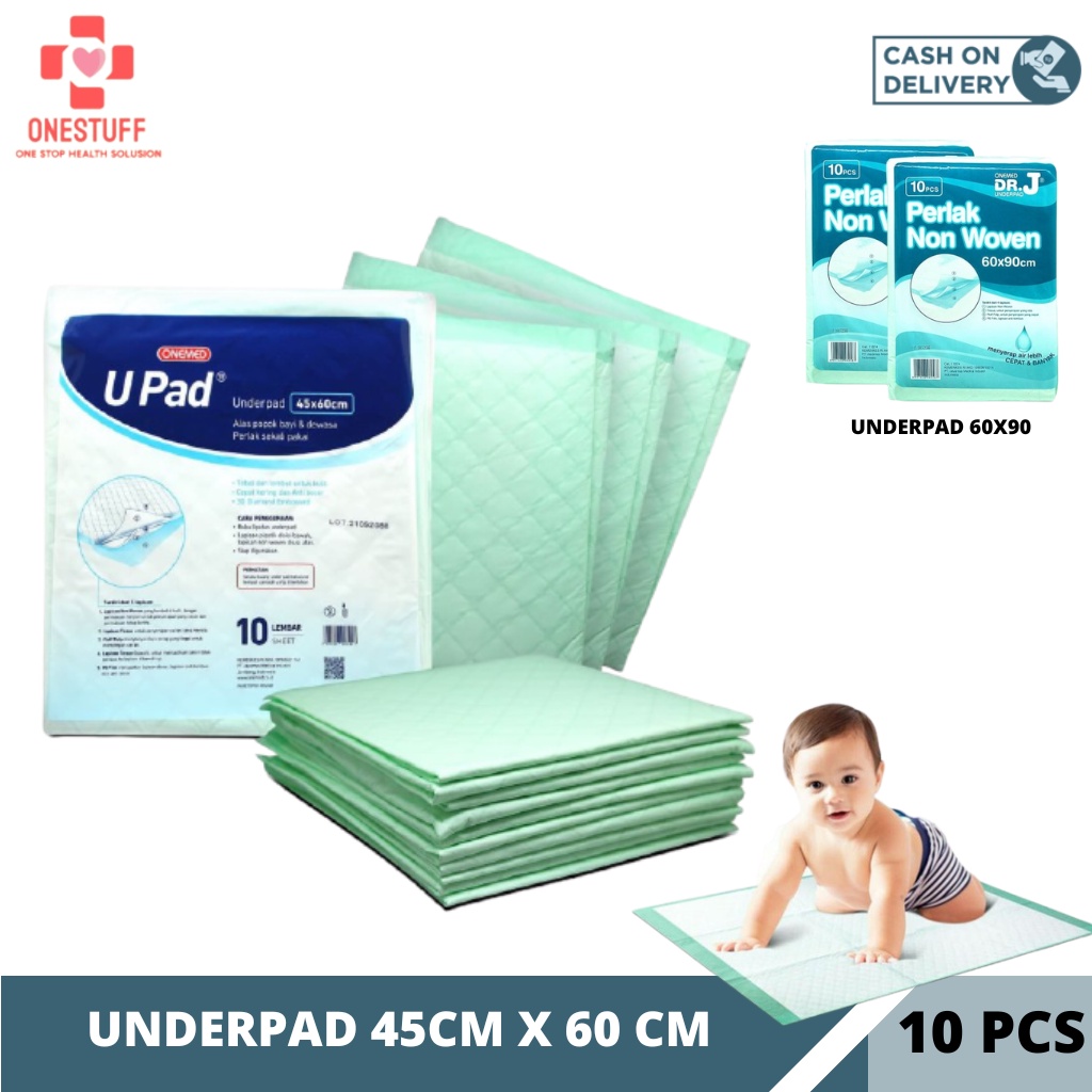 Jual Underpad Onemed 45x60 cm Perlak Alas Bayi Anak Dewasa Melahirkan Onemed Perlak Non woven U ...