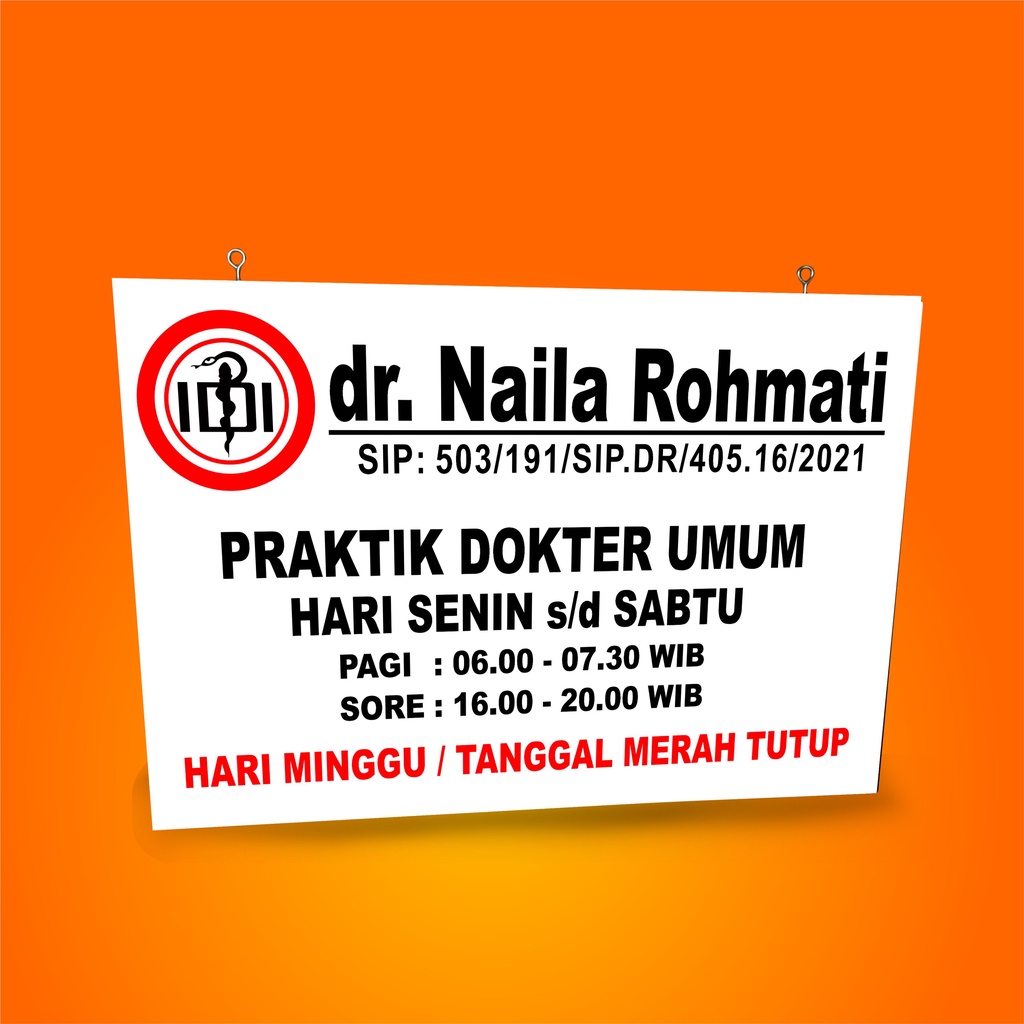 Jual Papan Nama Dokter Praktek / Praktik | Shopee Indonesia
