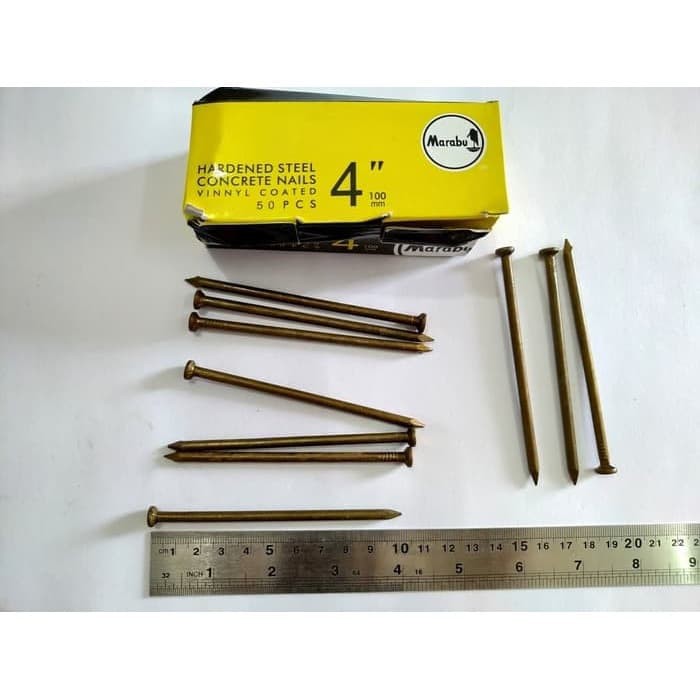 Jual MARABU PAKU BETON KUNING 1,5 IN | PAKU TEMBOK KUNING 1 1/2 INCH | Shopee Indonesia