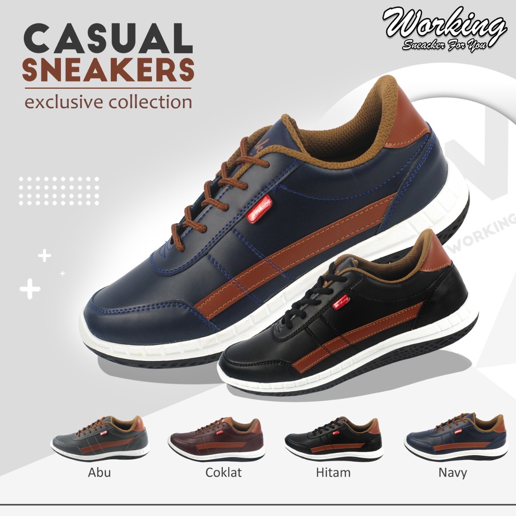 Jual SEPATU PRIA KASUAL WORKING CB-01 // SEPATU SPORT // SEPATU KERJA ...