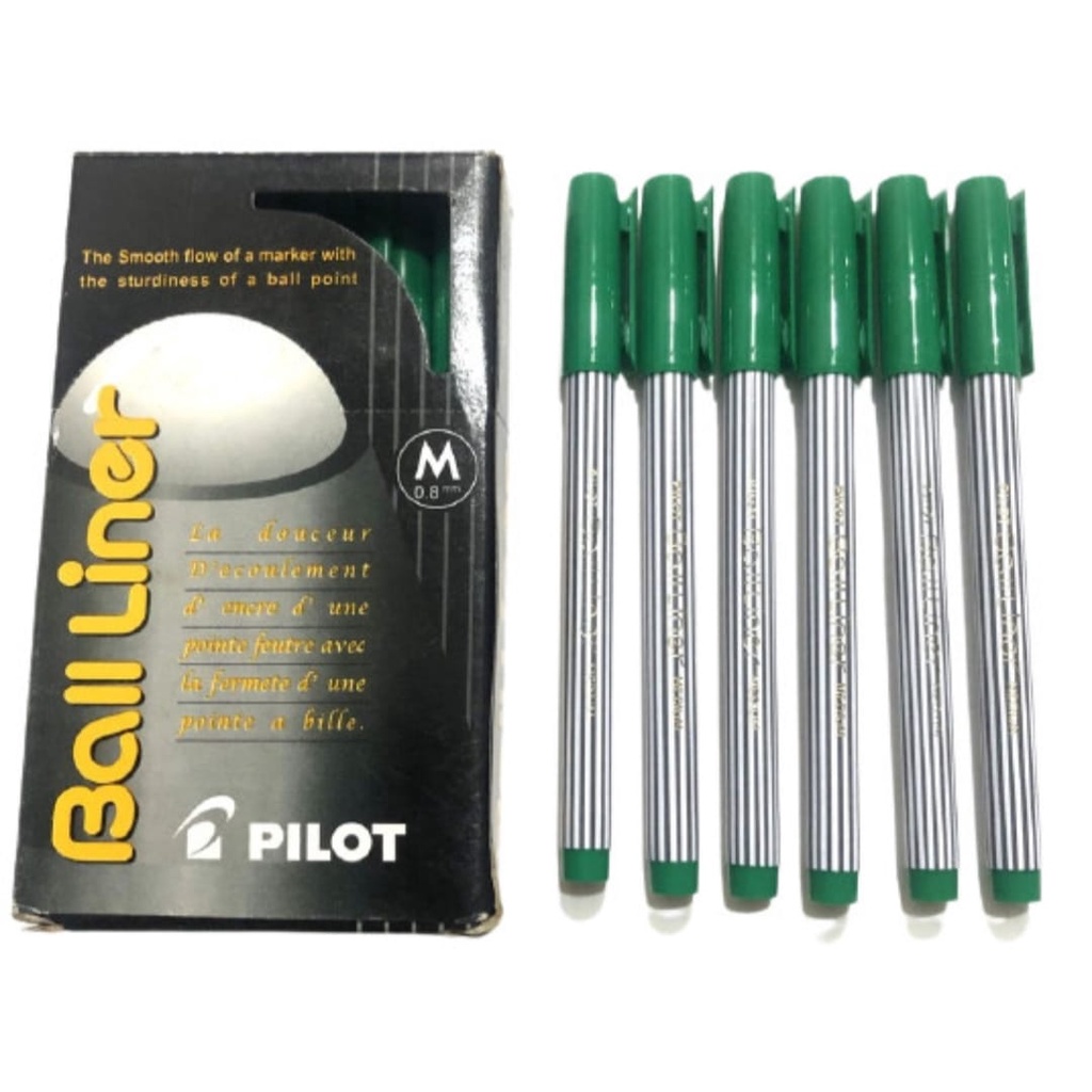 Jual Balliner Pilot Warna Hijau 0.8 mm 1 Lusin | Shopee Indonesia