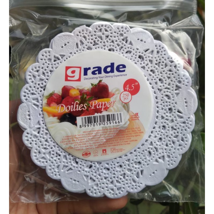 Jual ALAS RENDA | DOILIES PAPER| SAMIR | GRADE 4,5CM isi +-250pcs ...