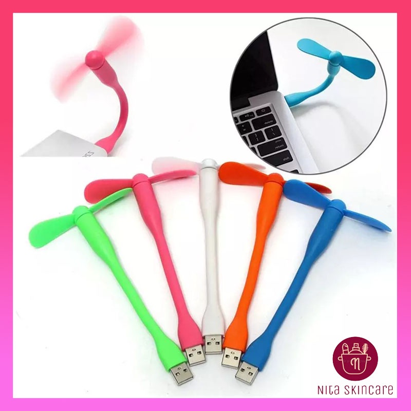 Jual Kipas Angin USB Mini 2 Baling Flexible On The Go USB Fan Mini ...