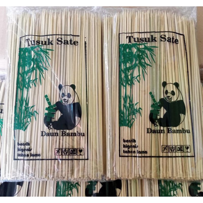 Jual Tusukan sate cap panda 20cm / tusuk sate bambu / tusuk sate berkualitas | Shopee Indonesia