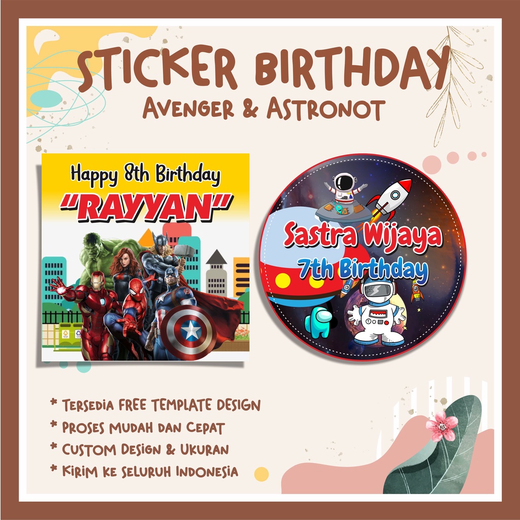 Jual Stiker Birthday Cowok Sticker Ulang Tahun | Shopee Indonesia
