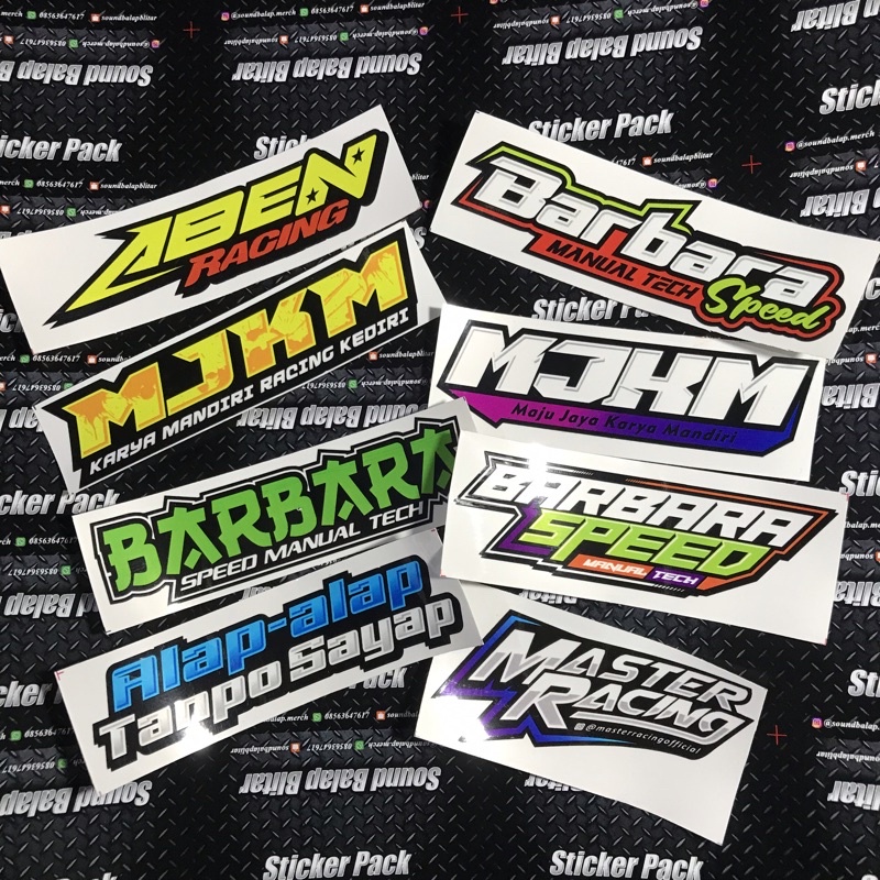 Jual Stiker Motor Racing Bengkel Balap - MJKM Barbara Aben | Shopee ...