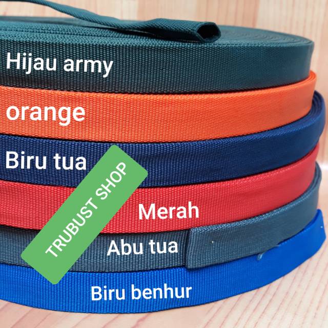 Jual Tali webbing double tubular panjat tebing tenda out door lebar 2 ...