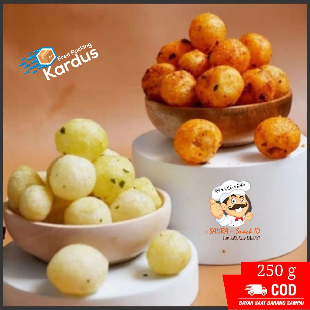 Jual Snack Kiloan Cimol Garing 250g Pedas Daun Jeruk / Cimol Crispy ...