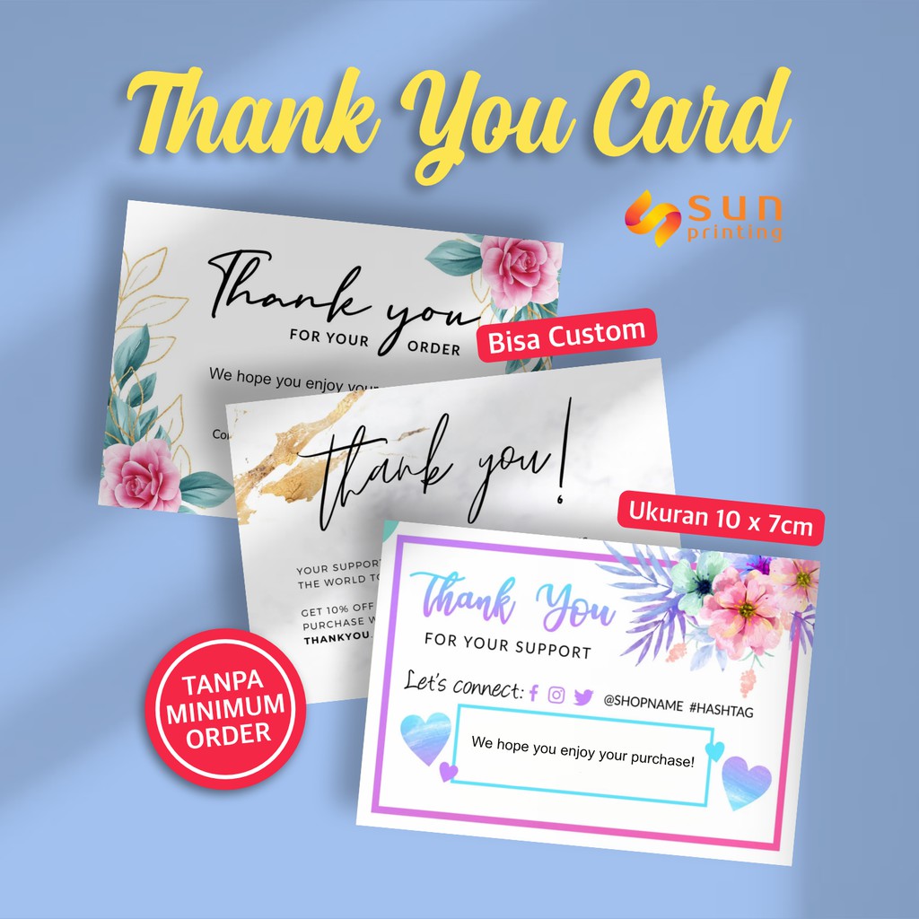 Jual KATALOG BARU 1 | SUN PRINTING ( Thank You Card / Kartu Terima ...