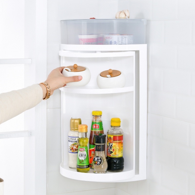 Jual rak sudut dinding putar sebaguna 3 tingkat | Shopee Indonesia