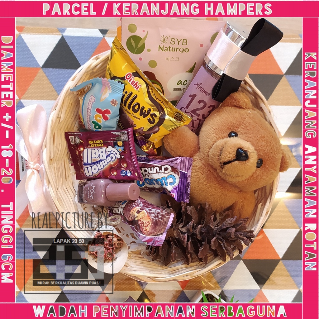 Jual KERANJANG SERBAGUNA MURAH ROTAN BULAT PARCEL HAMPERS HANTARAN ...