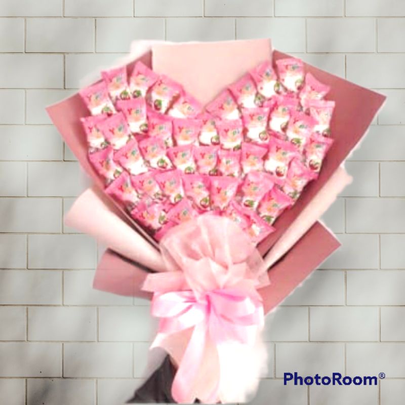 Jual Buket Permen Yupi Murah Bentuk Love Free Kartu Ucapan | Shopee ...