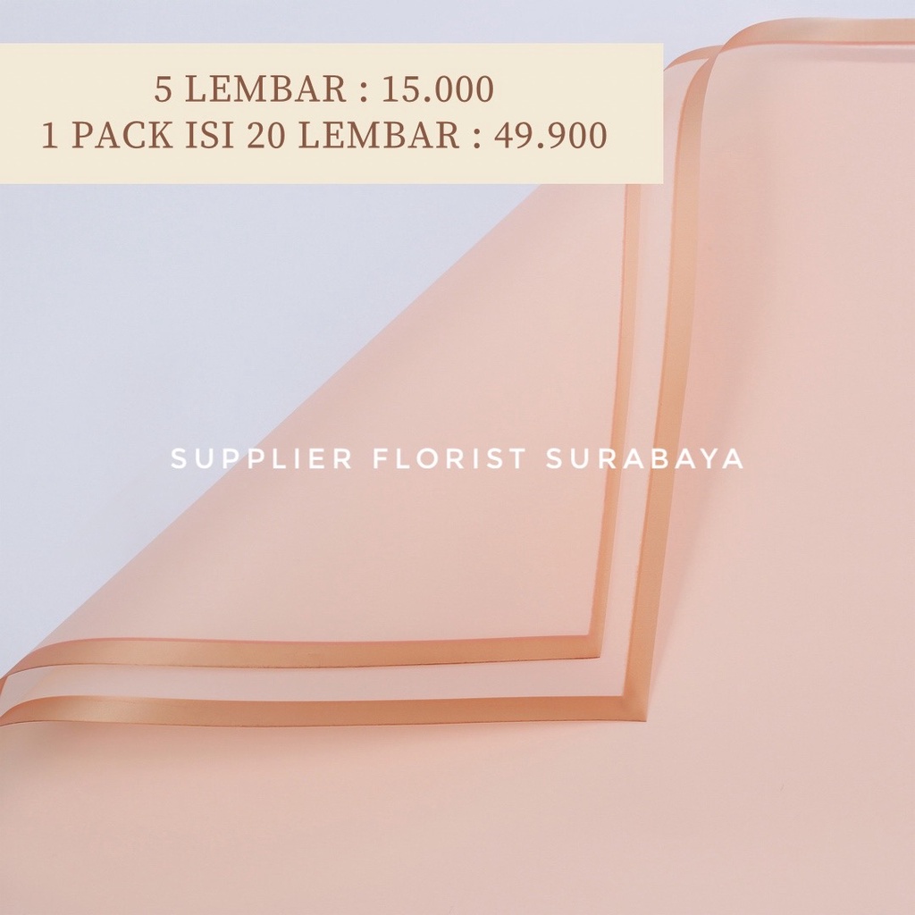 Jual [1 PACK ISI 20 LBR] KERTAS BUNGA FRAME GOLD/WRAPPING PAPER/ WRAP ...