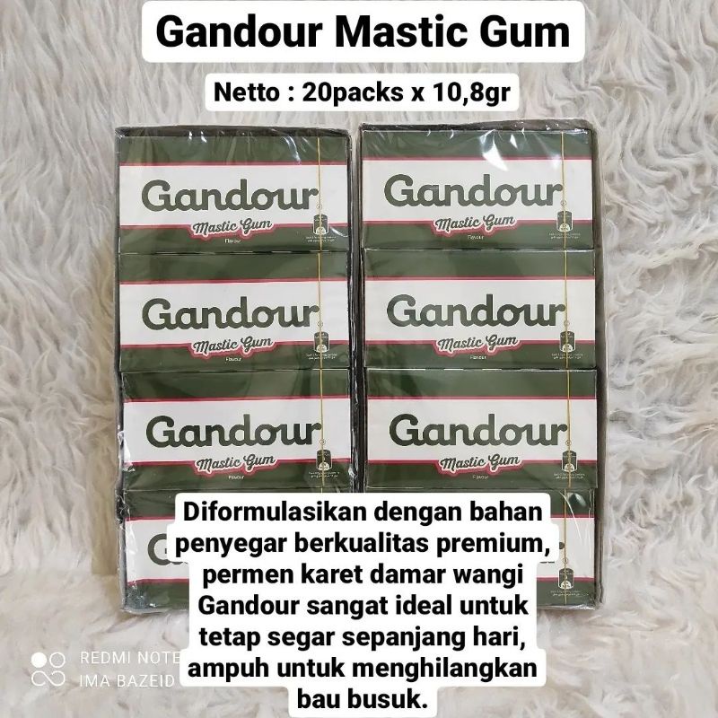 Jual Permen karet Gandour mastic gum 10,8gr permen karet ori arab saudi ...
