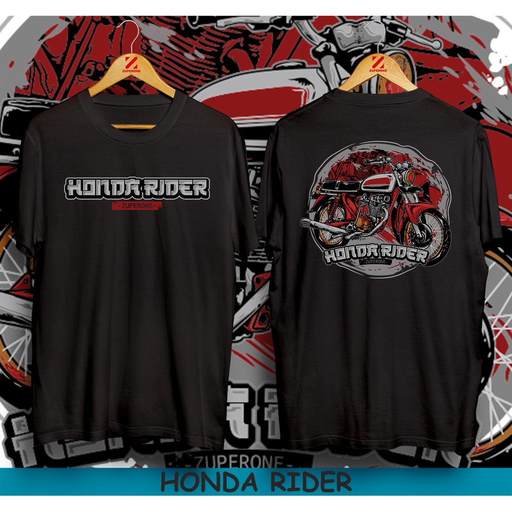 Jual Zuperone Distro Kaos Honda Rider CB 100 Honda Gank Herex Nyebe | Shopee Indonesia