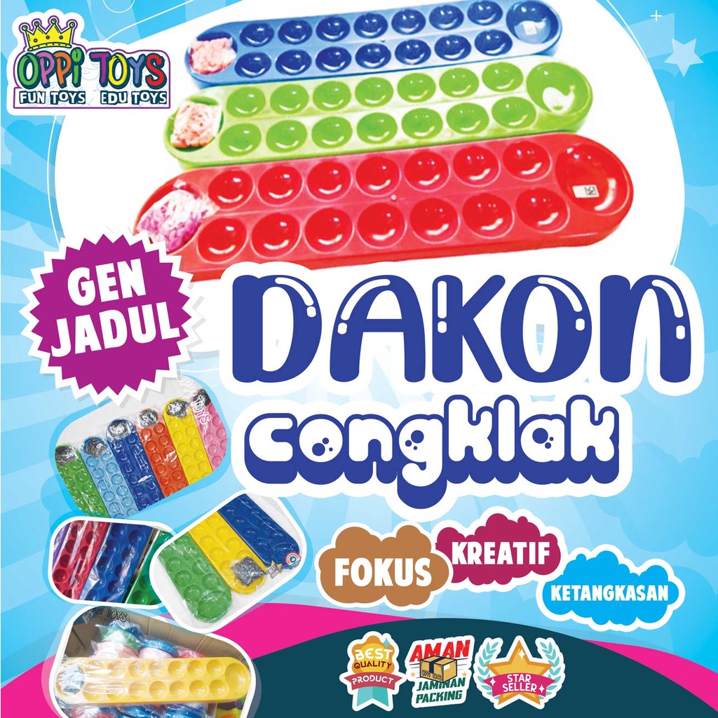 Jual Mainan Tradisional Dakon Plastik Warna Warni + Kacang Dakon ...