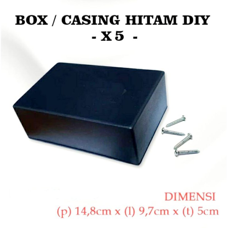 Jual BOX HITAM X5 KOTAK UNIVERSAL 14,5 X 9,5 X 5 CM | Shopee Indonesia