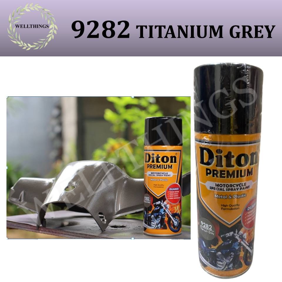Jual Cat Pilox Diton Premium TITANIUM GREY 9282 400cc abu gray | Shopee ...