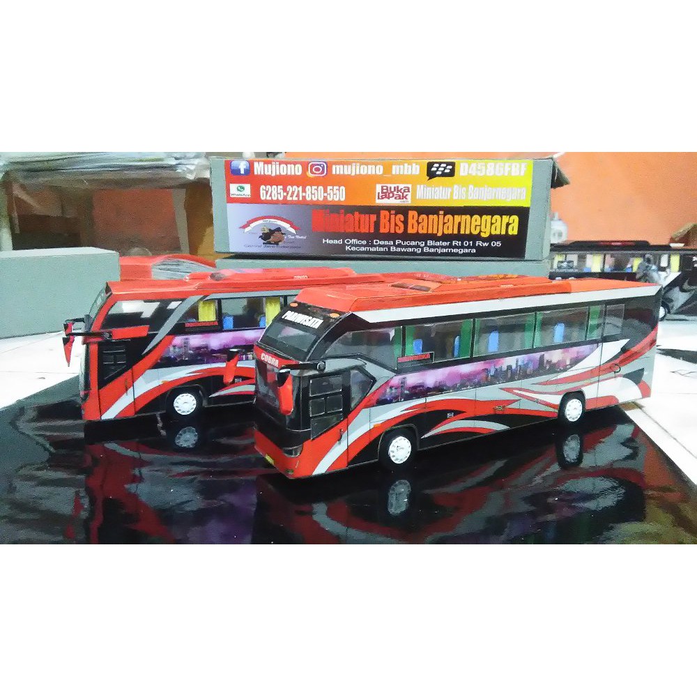 Jual Miniatur Bus Bhinneka | Miniatur Bus Yang Ada Lampunya | Miniatur ...