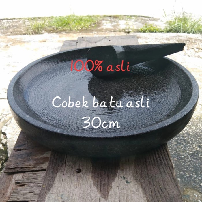 Jual COBEK BATU ASLI batu gunung plus ulekan 30cm | Shopee Indonesia