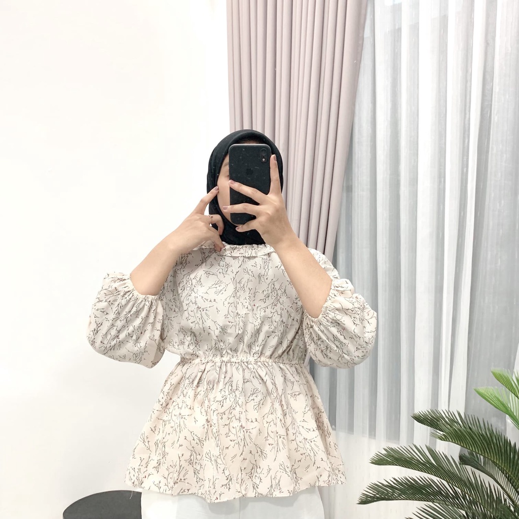 Jual BLOUSE KOREA BUNGA BUNGA KECIL || FLORAL KOREAN BLOUSE CERUTY ...