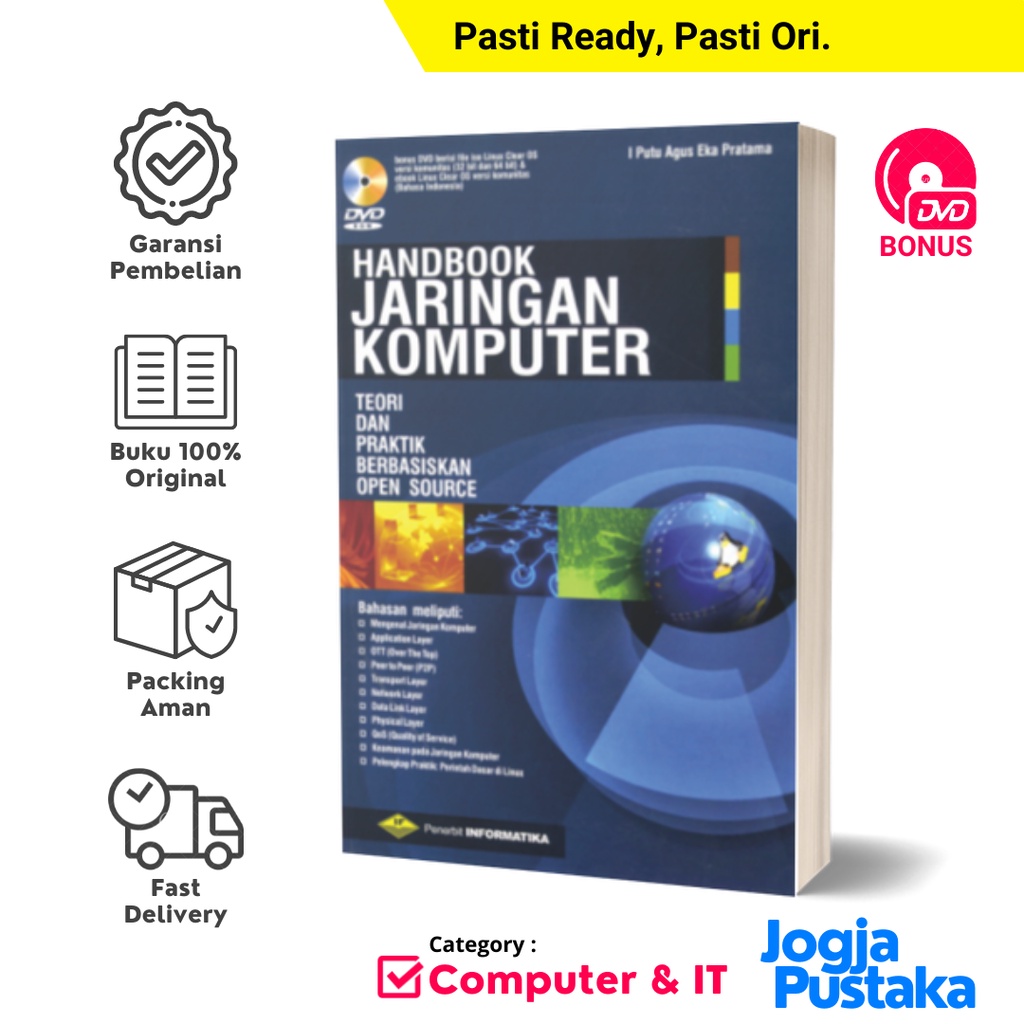 Jual Buku Handbook Jaringan Komputer (Teori dan Praktik Berbasiskan Open Source) + CD | Shopee ...